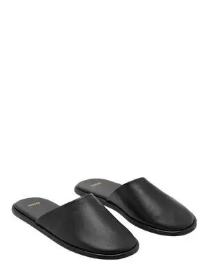 Mango Flat Mule - Black