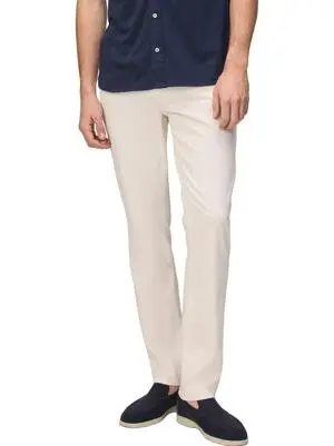 Warp + Weft Ams Slim Fit Twill Pants - Blanc
