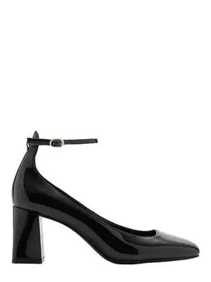 Mango Ankle Strap Pumps - Black