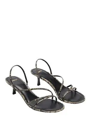 Mango Slingback Kitten Heel Sandal - Grey