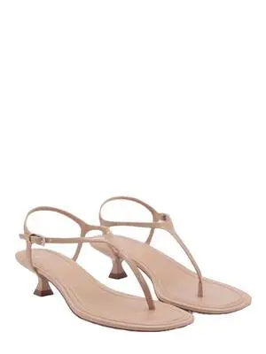 Mango T-strap Sandal - Medium Brown