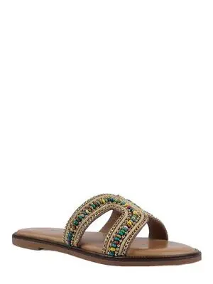 ARTISAN CRAFTED BY ZIGI Zigi Artisan Badalona Beaded Slide Sandal - Light Tan