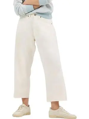 LEEM Button Fly Wide Leg Ankle Jeans - Fever Pitch