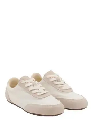 Mango Mixed Media Sneakers - White