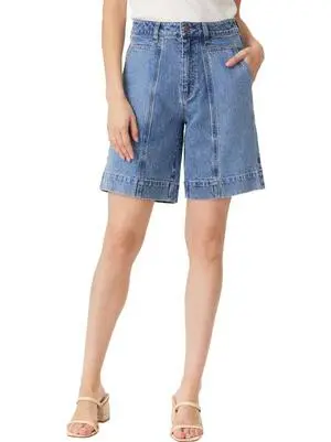 Habitual Patch Pocket Denim Shorts - Splash