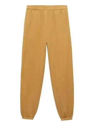 Mango MANGO Stretch Cotton Fleece Joggers Ochre