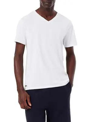 Lacoste 3-pack Cotton V-neck T-shirts - White