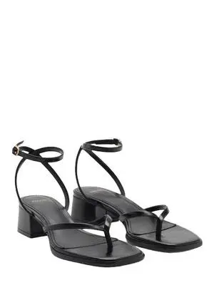 Mango Ankle Strap Sandal - Black