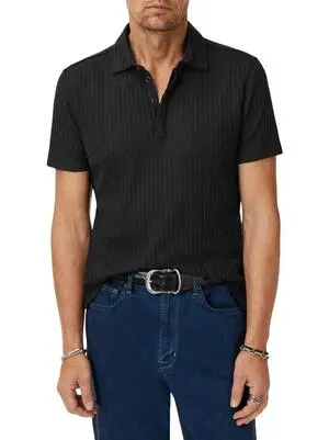 John Varvatos Grana Texture Polo Black