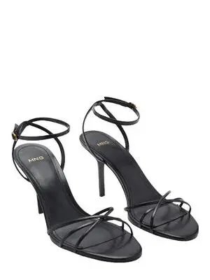 Mango Ankle Strap Sandal - Black