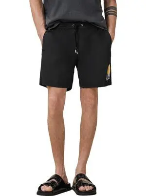 ALLSAINTS Party Wave Swim Trunks - Jet Black