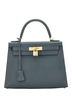 HERMÈS Hermès Vert Cypres Epsom Kelly Sellier 28