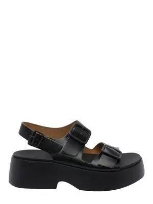 Camper Flat Sandals - Black