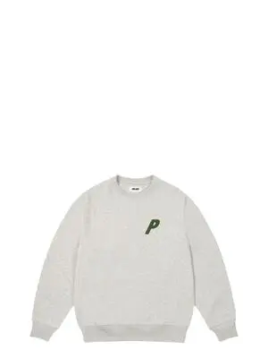 PALACE Chenille Tri-ferg Crew Marl - Grey