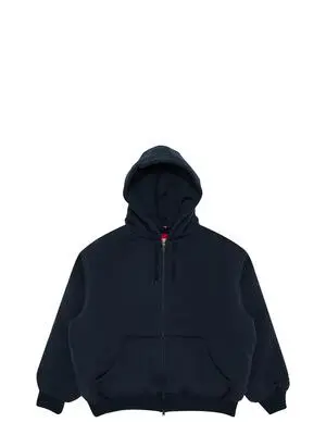 Supreme X The North Face Down Filled Zip Up Hooded Sweatshirt - Blue