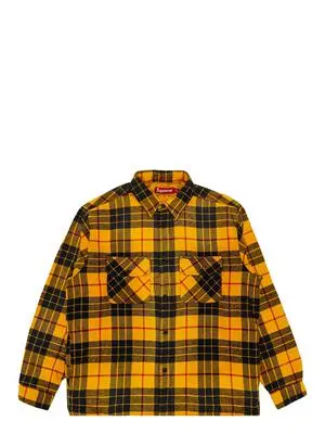 Supreme Quilted Plaid Shirt - Yellow