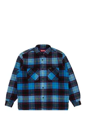 Supreme Quilted Plaid Shirt - Blue