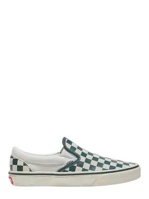 VANS Classic Checkerboard Slip-on Sneakers - Green