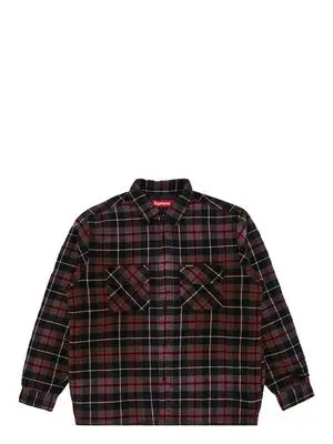 Supreme Quilted Plaid Shirt - Grey