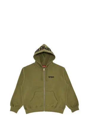 Supreme Mister Cartoon Zip Up Hooded Sweatshirt - Green