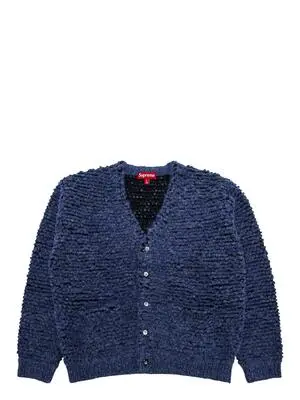 Supreme Textured Knotted Cardigan - Blue