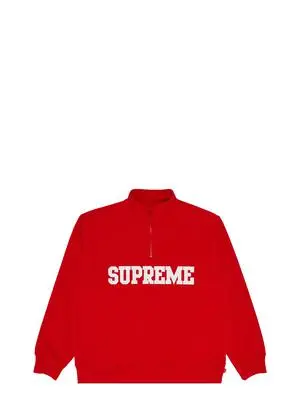 Supreme Collegiate Half Zip Pullover - Red