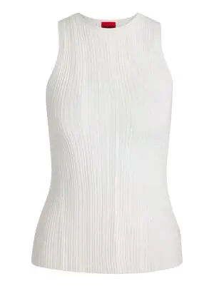 Hugo Ribbed-knit Tank Top - White