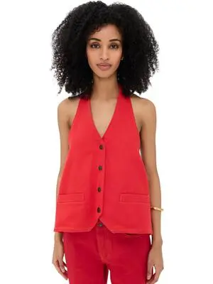 Lioness Hills Halter Vest - Crimson
