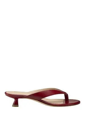 STUART WEITZMAN Rio Leather Thong Sandals Fire
