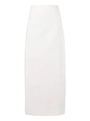 ADRIANA DEGREAS Cotton-blend Maxi Skirt - White