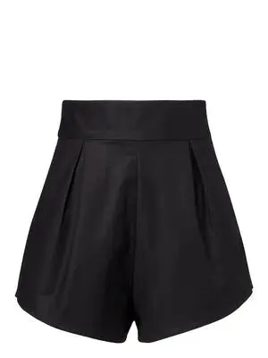 ADRIANA DEGREAS High-Rise Cotton-Blend Shorts