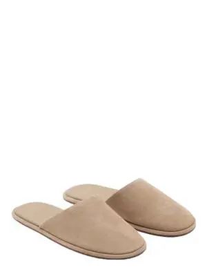 Mango Suede Mule - Sand