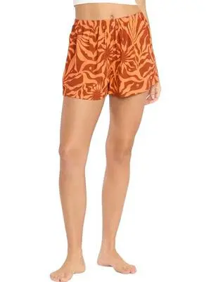BILLABONG Billabong Printed Cotton Shorts Orange Squeeze
