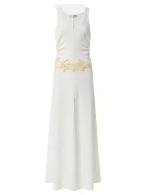 Christopher Esber Crystal Orbit Lace-trimmed Maxi Dress - White