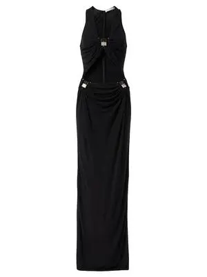 Christopher Esber Duo Bezel Quartz Maxi Dress - Black