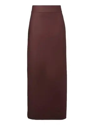 ADRIANA DEGREAS Cotton-blend Maxi Skirt - Brown