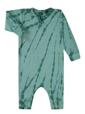 PAIGELAUREN Tie Dye Organic Cotton & Modal Romper - Green