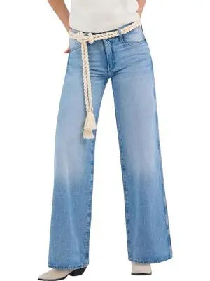 Wrangler World Wide High Waist Wide Leg Jeans - Rocky Wash