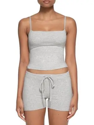 SKIMS Stretch Cotton Jersey Camisole Light Heather Grey