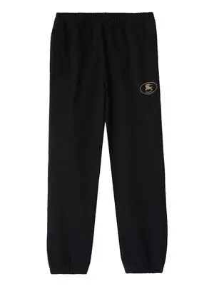 Burberry Knight Stamp Cotton Jogging Pants - Black
