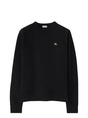 Burberry Knight Stamp Cotton Sweatshirt - Black