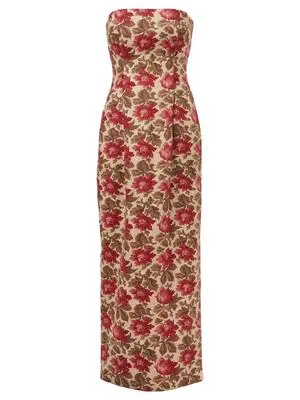 Posse Posse Rosalie Floral Linen Bustier Dress Multicoloured