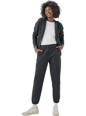 PACT Organic Brushed Fleece Sweatpants Charcoal Heather