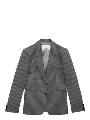 Isabel Marant Reva Striped Jacket - Gray
