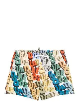 Dsquared2 All-over Logo Swim Short - White