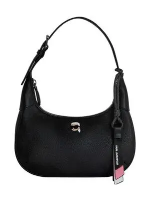 Karl Lagerfeld Ikon Pin Slouchy Shoulder Bag - Black