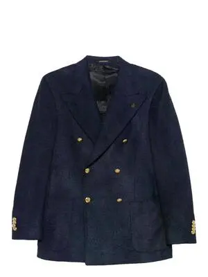 GABRIELE PASINI Textured Blazer - Blue