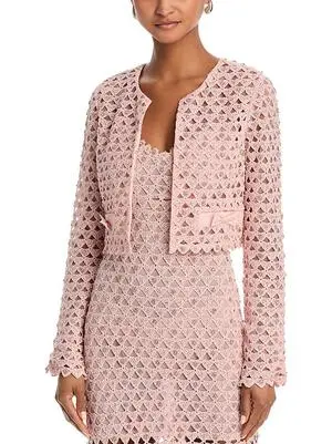 LoveShackFancy Crochet Jacket - Cherished Pink