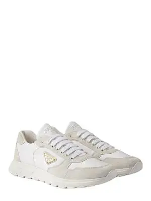 Prada Prax 2.0 Re-nylon And Suede Sneakers - White