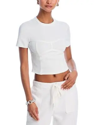 Aqua Aqua Bodice Structure Tee White